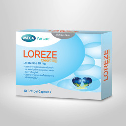 MEGA LOREZE LORATADINE 10MG STP 10'S - Phartech Online