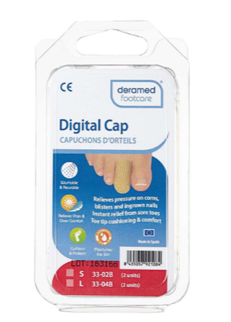 DERAMED FOOTCARE DIGITAL CAP #L ปลอกสวมแบบมีเจลสำหรับเล็บขบและแผล 128 ...